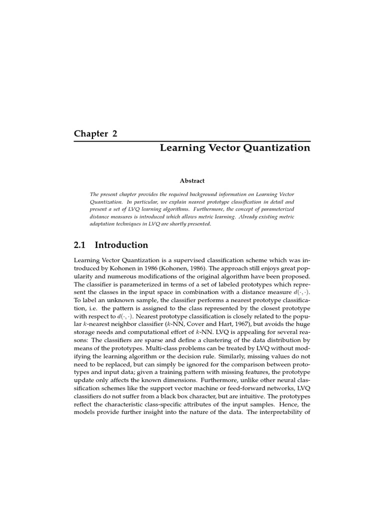 Learning Vector Quantization Overview | PDF | Statistical Classification | Cluster Analysis