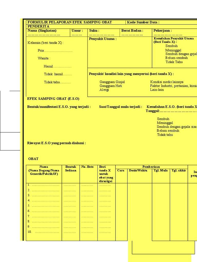 Form Kuning MESO | PDF