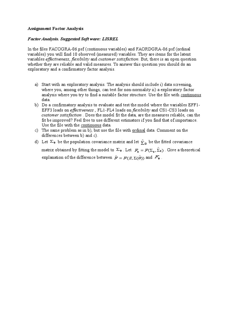 Assignment Factor Analysisweek10-2007 | PDF