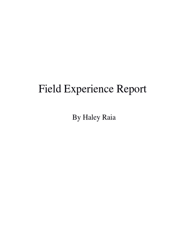 Field Experience Report | PDF | Special Education | Teachers