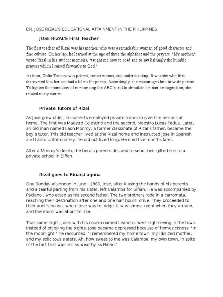 Dr. Jose Rizal | PDF | Poetry