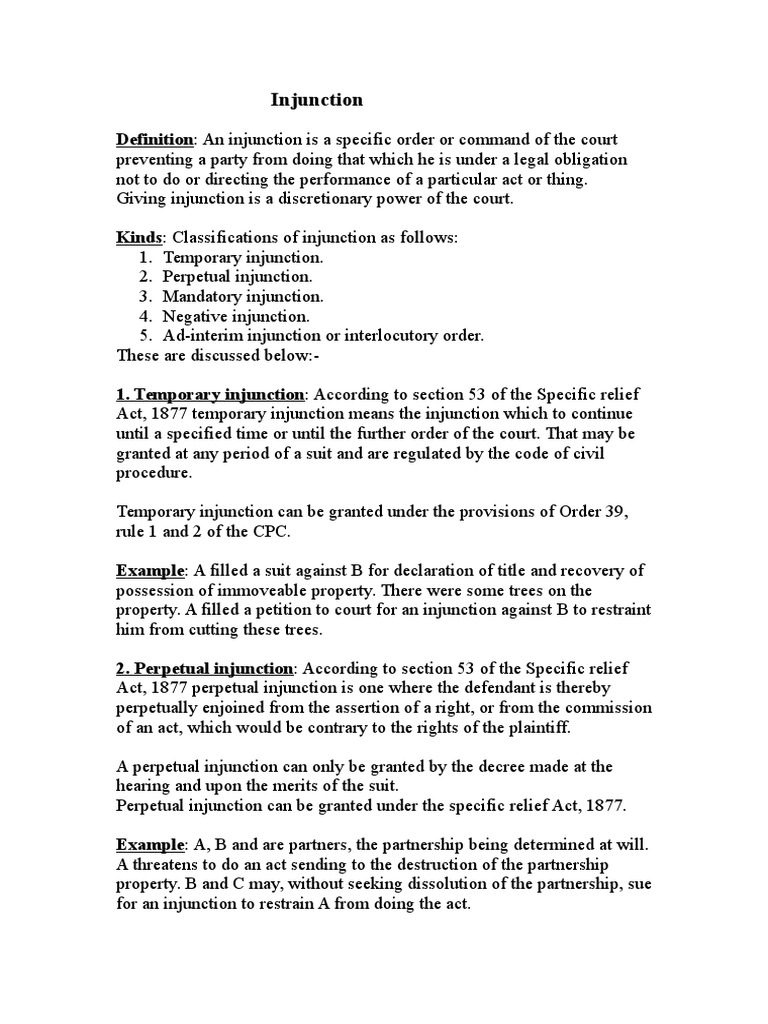 Injunction | PDF | Injunction | Lawsuit