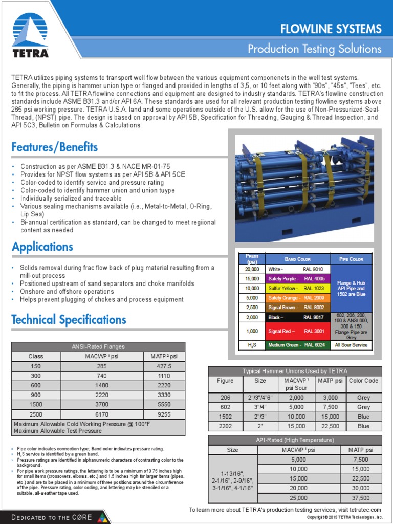 Flow Line Systems | PDF | Pipe (Fluid Conveyance) | Mechanical Engineering