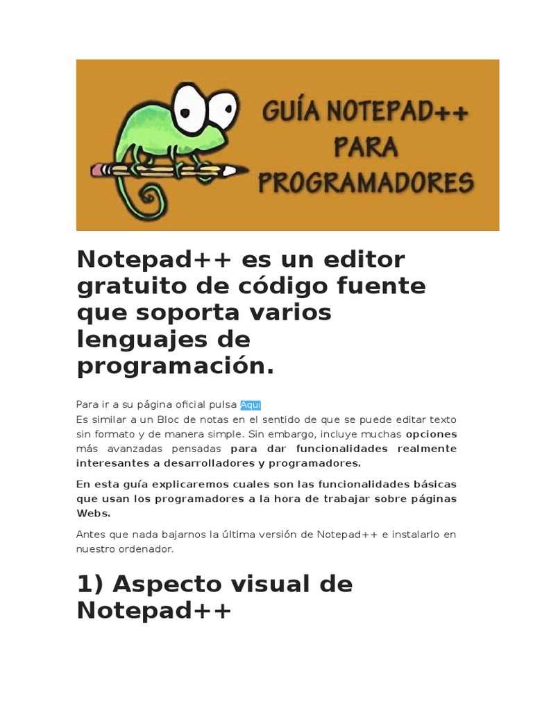 Manual de Notepad ++ | PDF