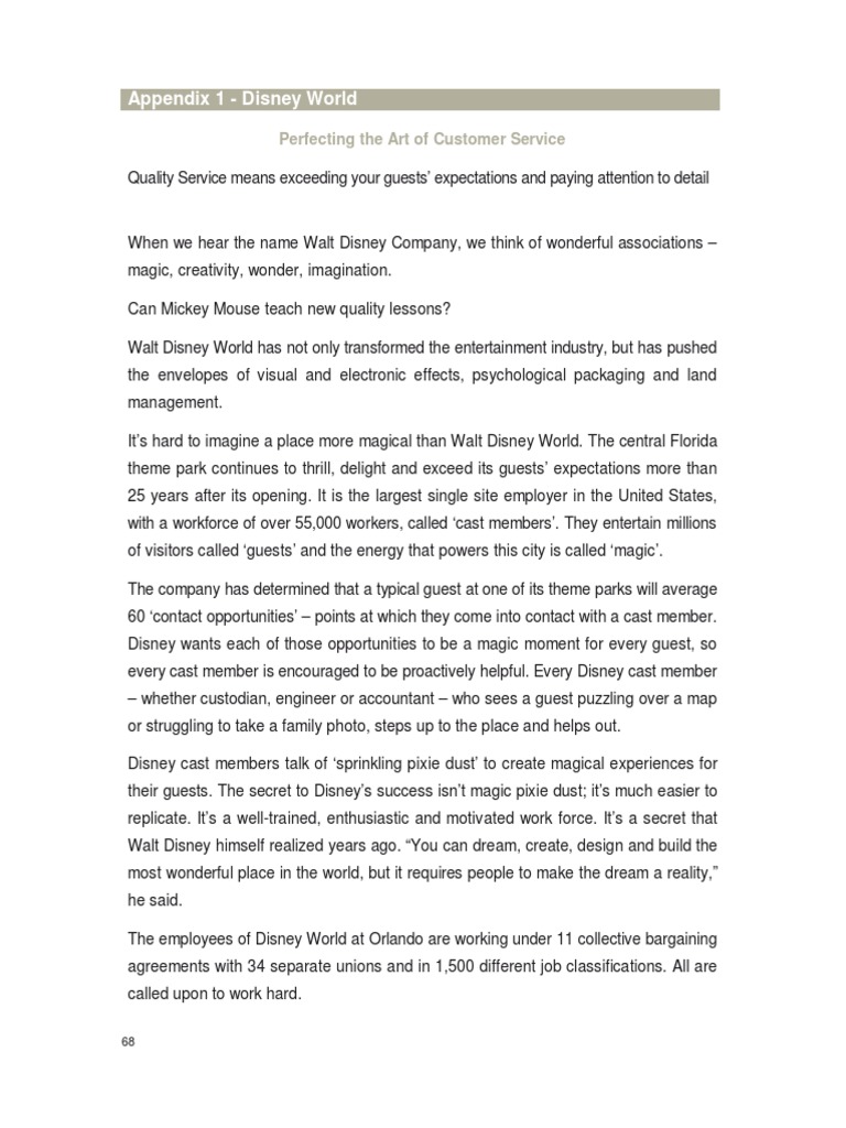 Disney Case Study | PDF | The Walt Disney Company | Walt Disney World