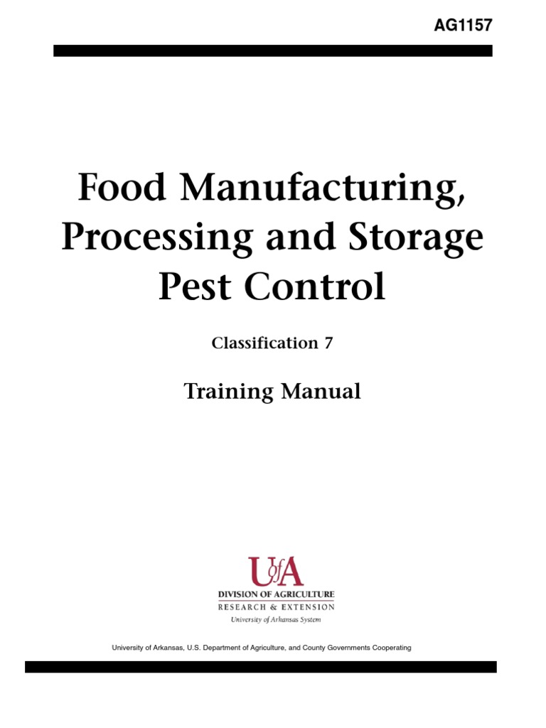 Food Manufacturing, Processing and Storage Pest Control: Training ...
