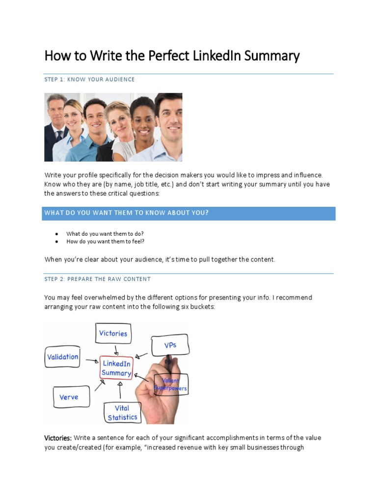 How To Write The Perfect LinkedIn Summary | PDF | Linguistics ...