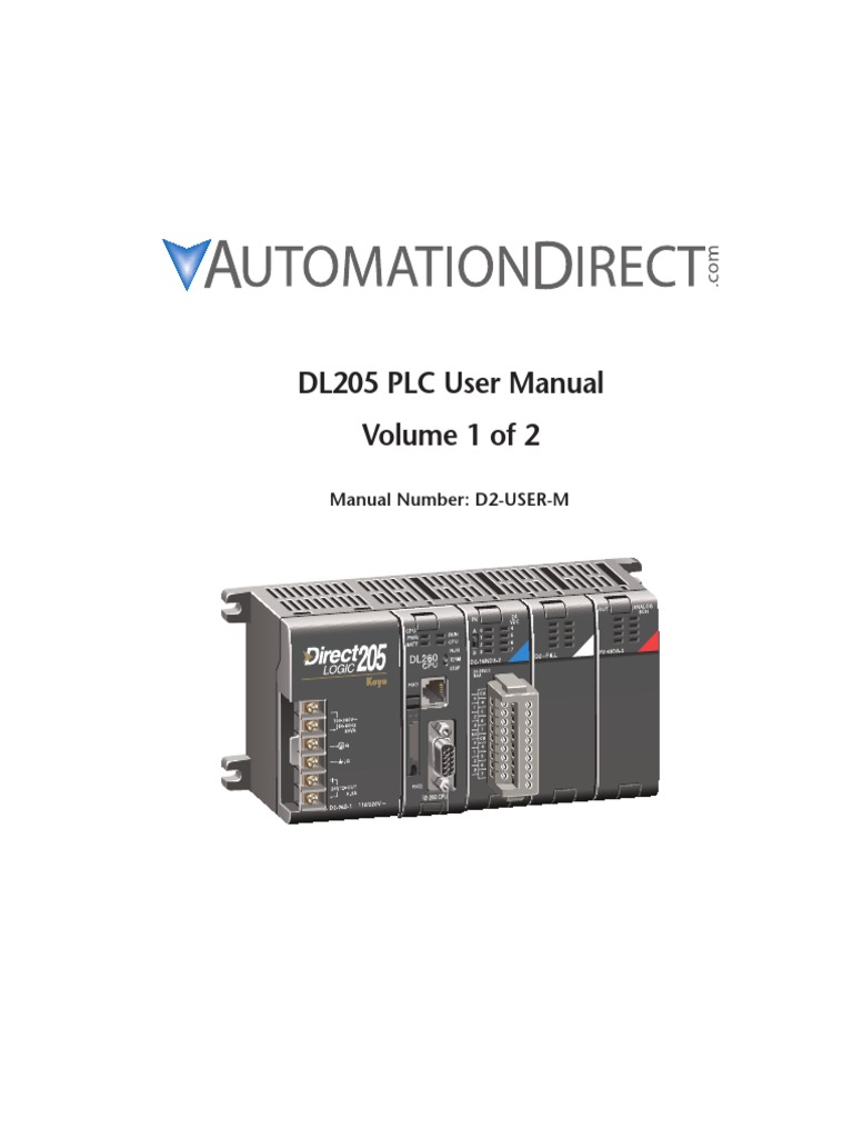 Dl205 Plc User Manual Volume 1 Of 2 Download Free Pdf Automation Safety