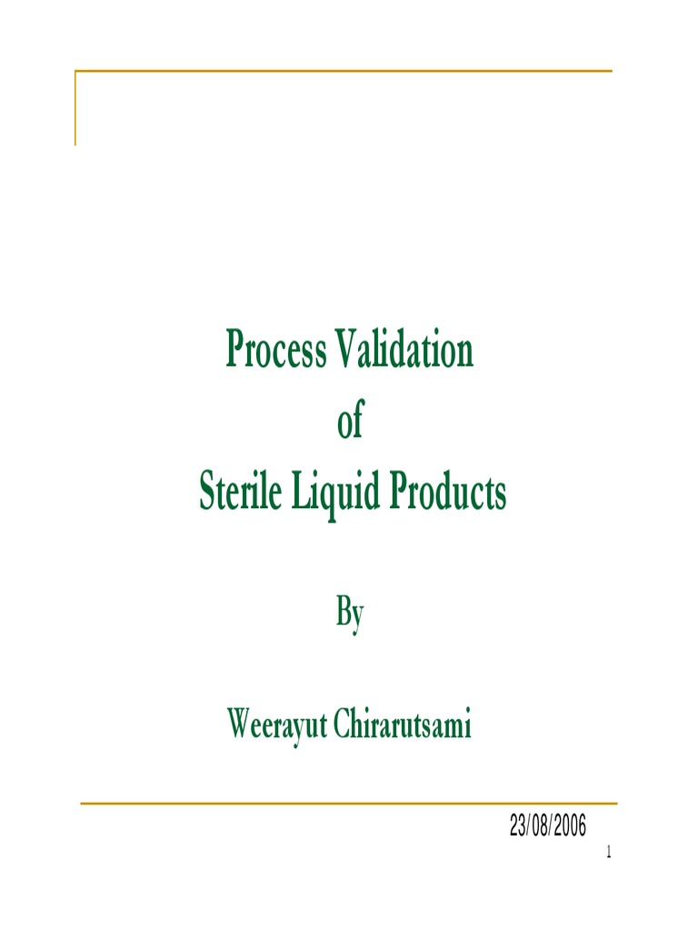 Process Validation | PDF | Verification And Validation | Sterilization (Microbiology)
