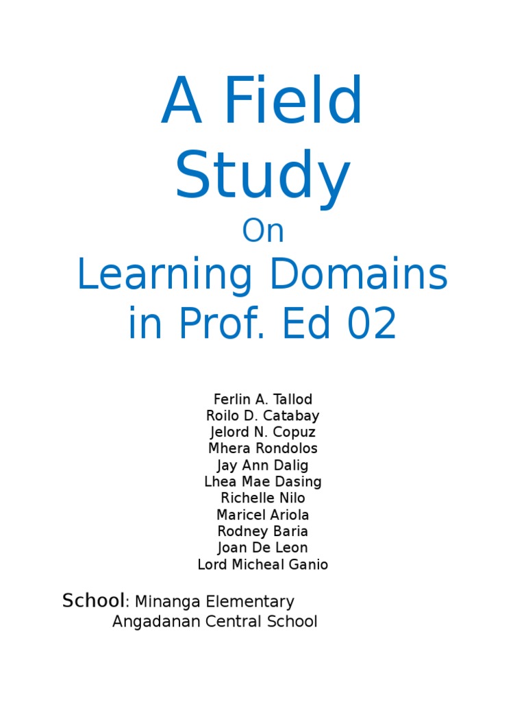 A Field Study | Teaching | Schools