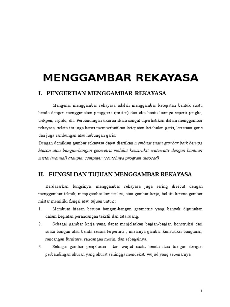 Menggambar Rekayasa | PDF