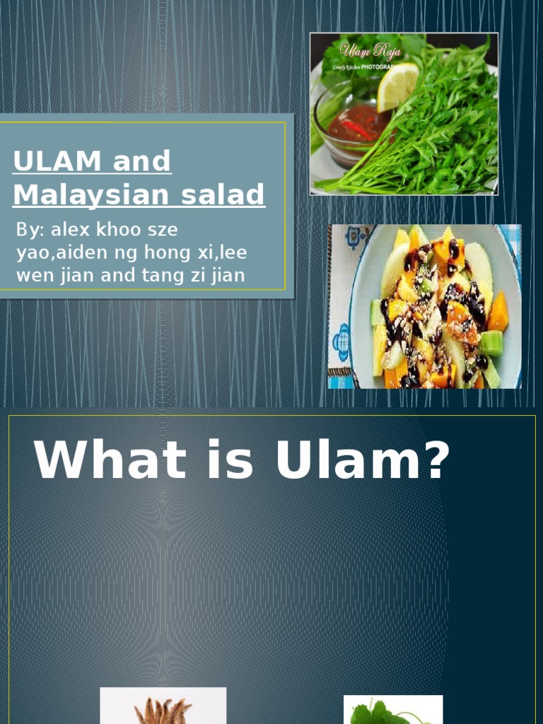 Malaysian Salad Varieties Explained | PDF | Cooking, Food & Wine ...