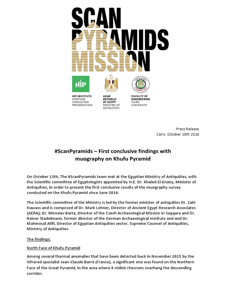 ScanPyramids - First Conclusive Findings With Muography On Khufu ...