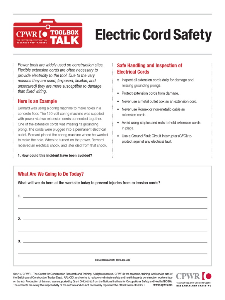 Electrical Cord Safety | PDF