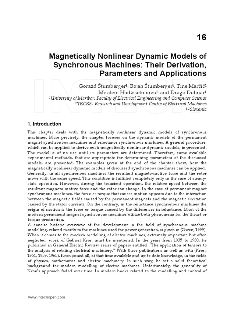 Synchronous Machines | PDF | Control Theory | Magnetic Field