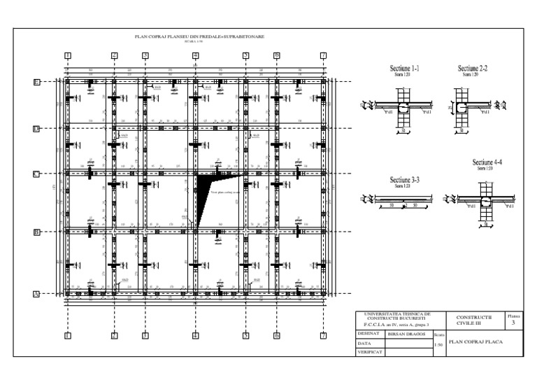Plan Cofraj Planseu Din Predale+Suprabetonare: Pd1 Pd1 Pd1 | PDF
