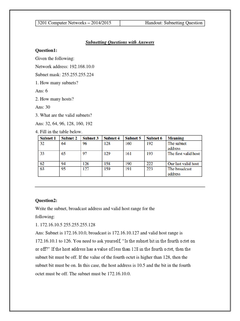 Computer Networks Lab Questions Answers | PDF | Ip Address | Network ...