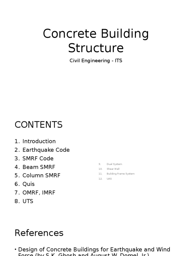 Concrete Building Structure Design and Seismic Codes | PDF | Earthquake ...