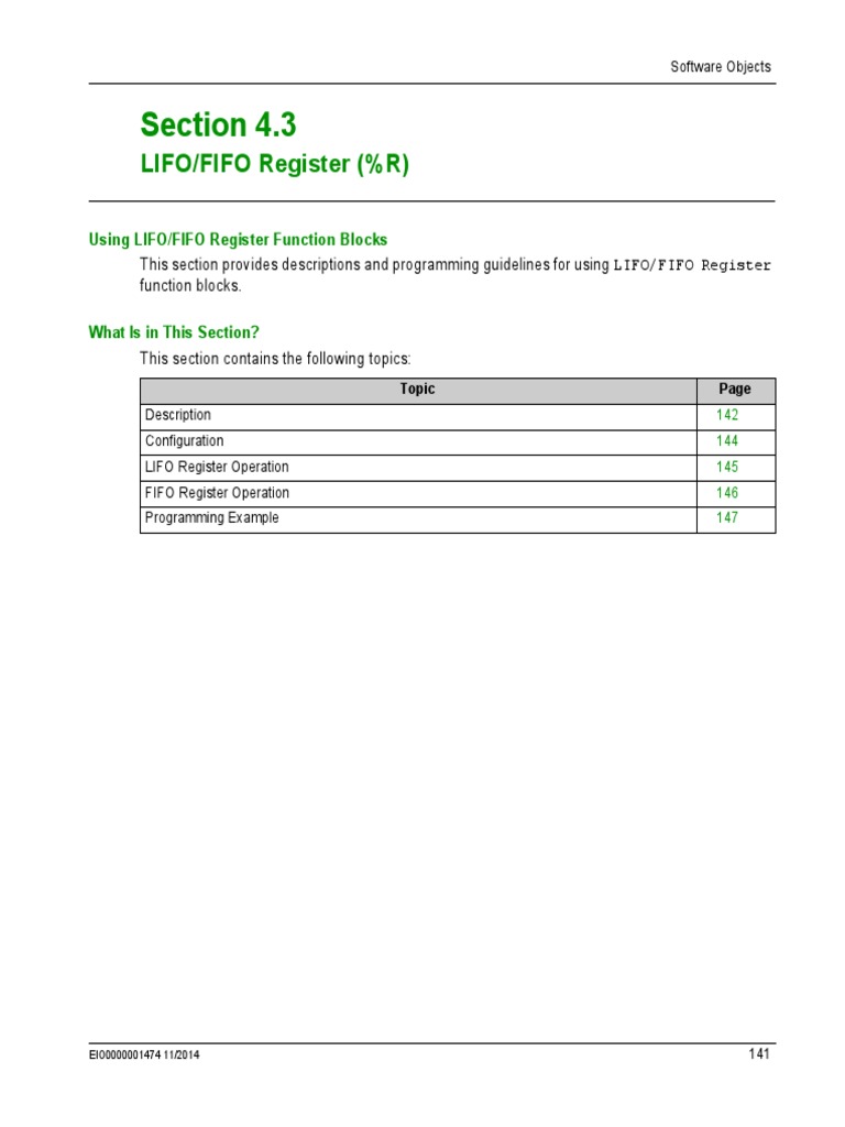 Lifo-Fifo Register (%R) | PDF | Parameter (Computer Programming) | Subroutine