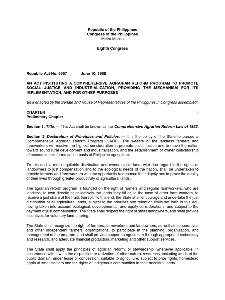 RA 6657.pdf | Bonds (Finance) | Leasehold Estate | Free 30-day Trial | Scribd