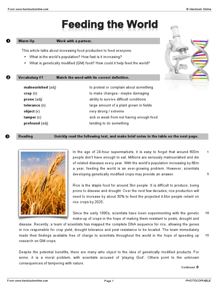 GMO Esl Lesson Plan and Debate PDF | PDF | Plant Breeding | Genetically ...