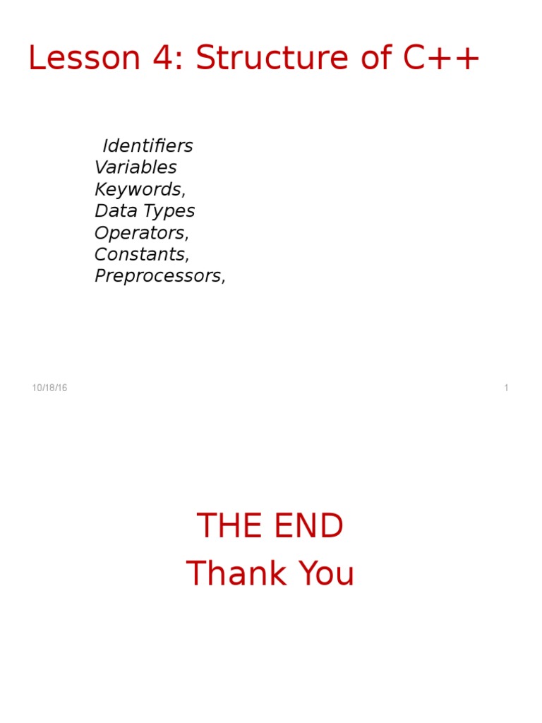 Lesson 4-Structure-Of - CPP | PDF
