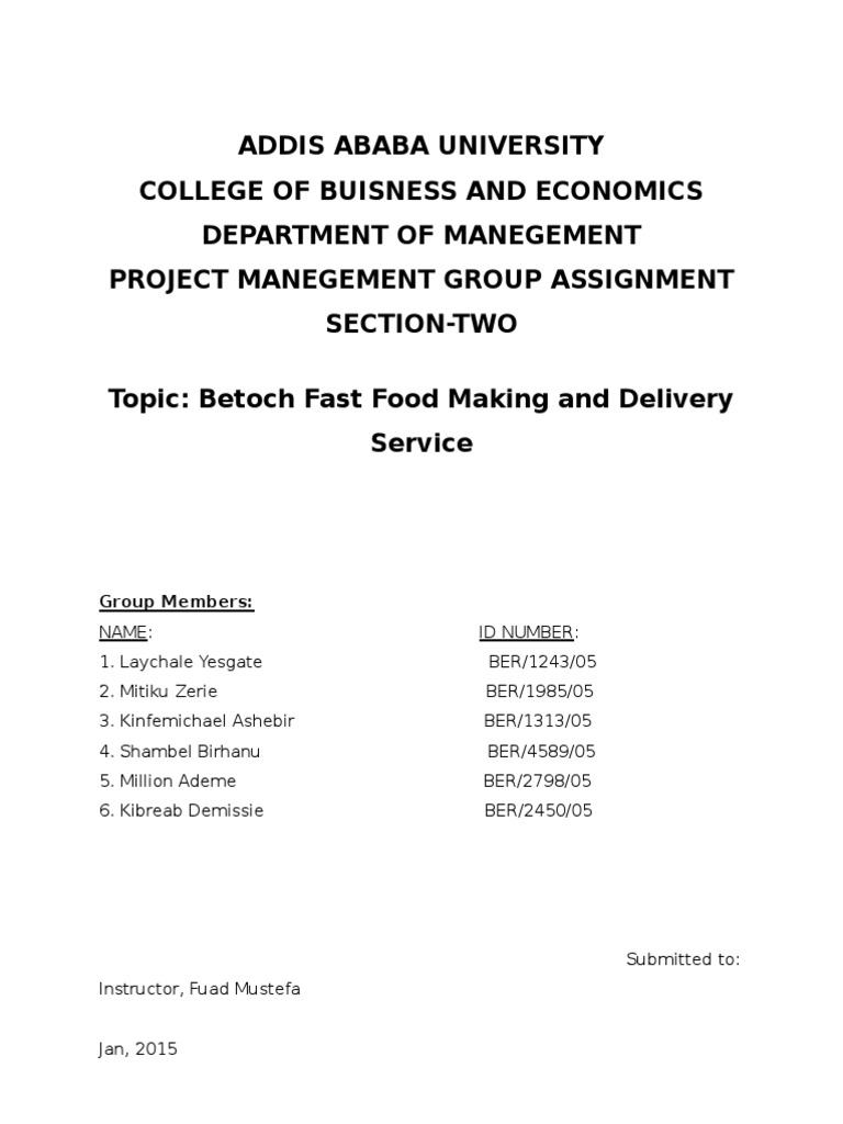 Project Management Assignment | PDF | Market Segmentation | Strategic ...