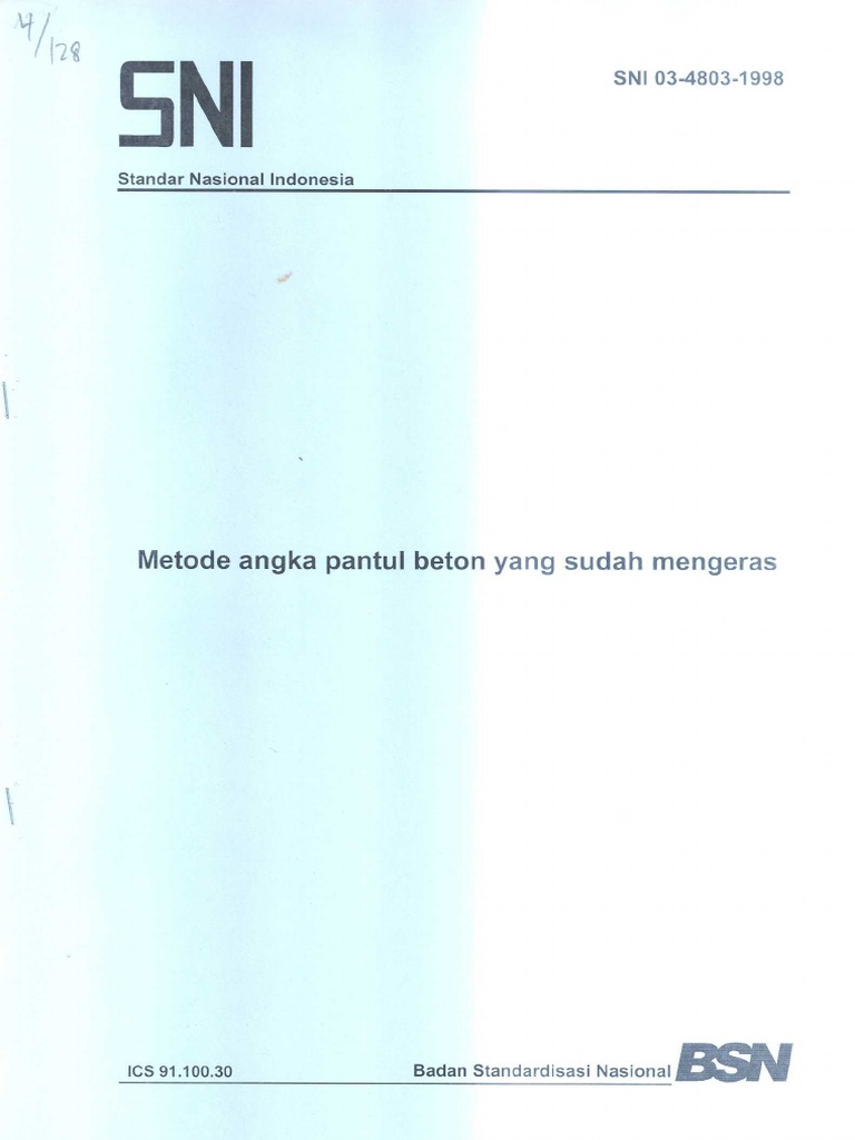 Sni 03 4803 1998 | PDF