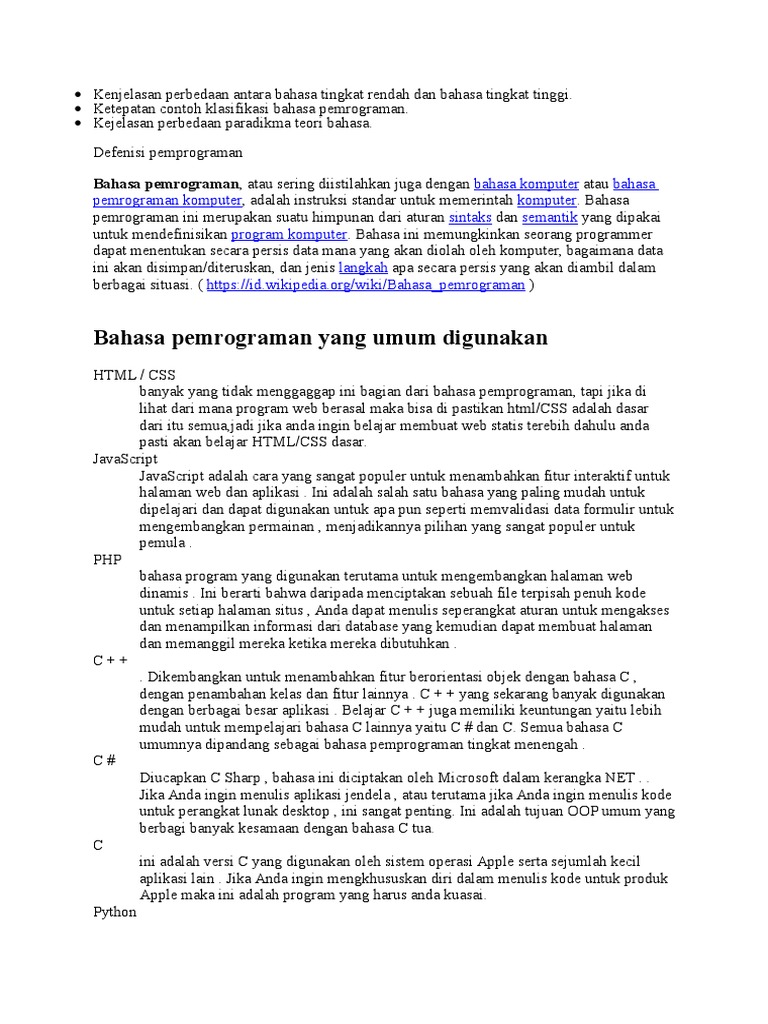 Panduan Lengkap Bahasa Pemrograman | PDF | Komputer