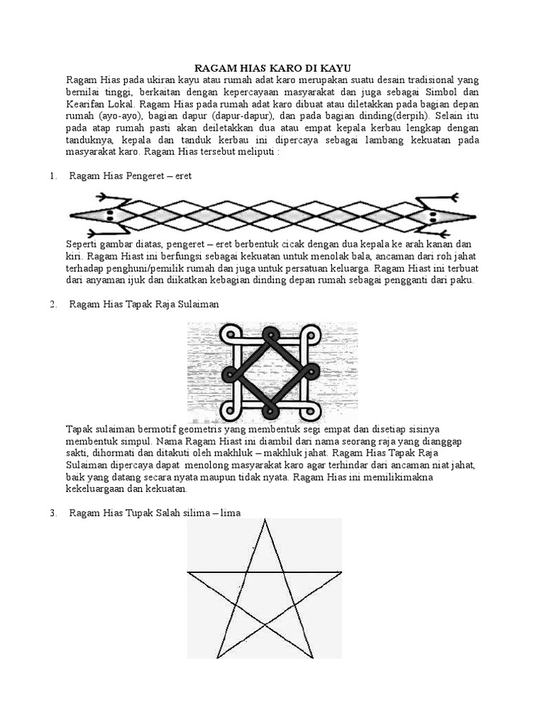 Ragam Hias Karo: Simbol dan Makna | PDF | Sejarah