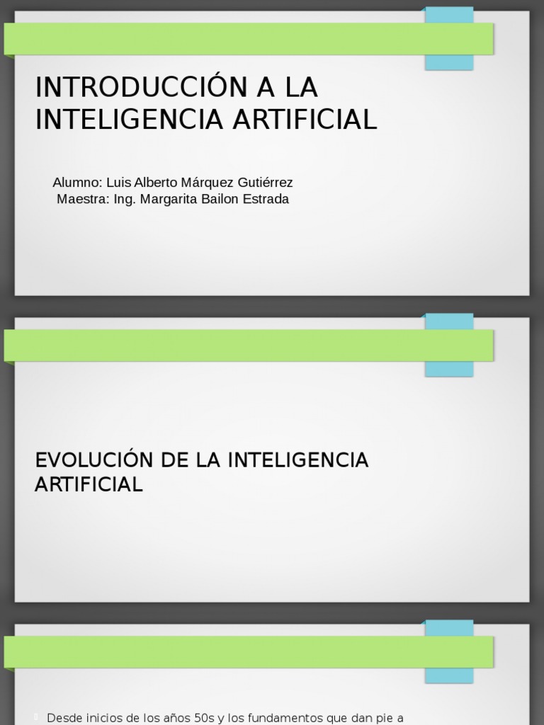 Introducción a La Inteligencia Artificial | Inteligencia artificial ...