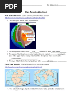 Plate Tectonics Gizmo Overview | PDF | Plate Tectonics | Structural Geology