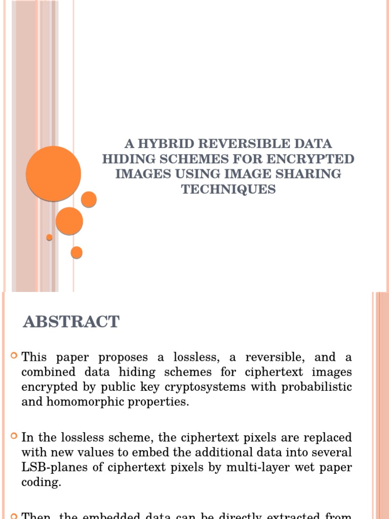 A Hybrid Reversible Data Hiding Schemes For Encrypted | PDF | Data Compression | Cryptography