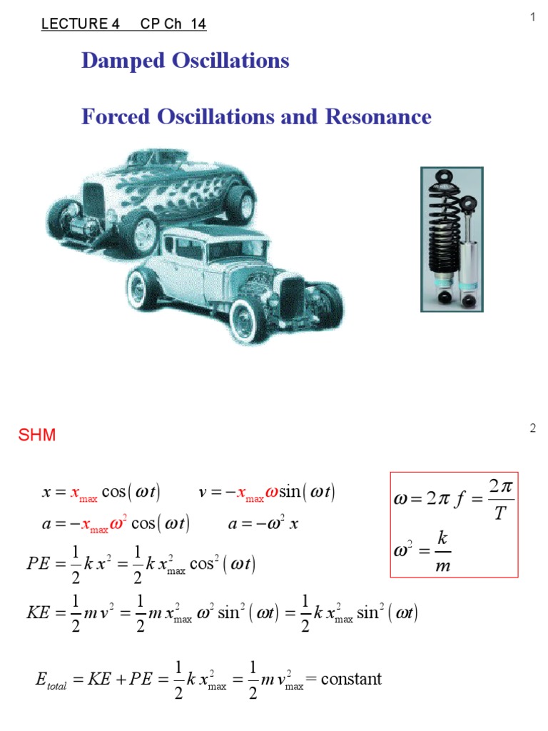Damped Oscillations - Forced Oscillations and Resonance | PDF ...