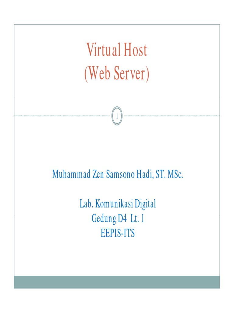 Virtual Host PDF | PDF | Dynamic Web Page | Web Server