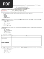 Photosynthesis vs. Cellular Respiration | PDF | Cellular Respiration ...