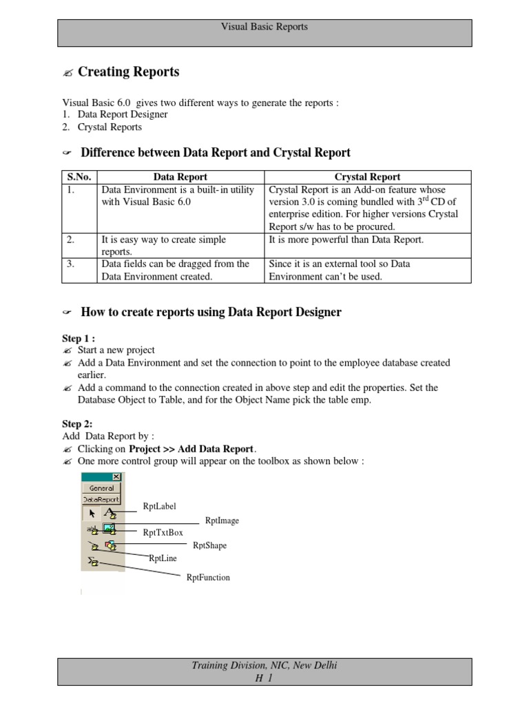 Creating Powerful Reports in Visual Basic 6.0: A Comprehensive Guide to ...