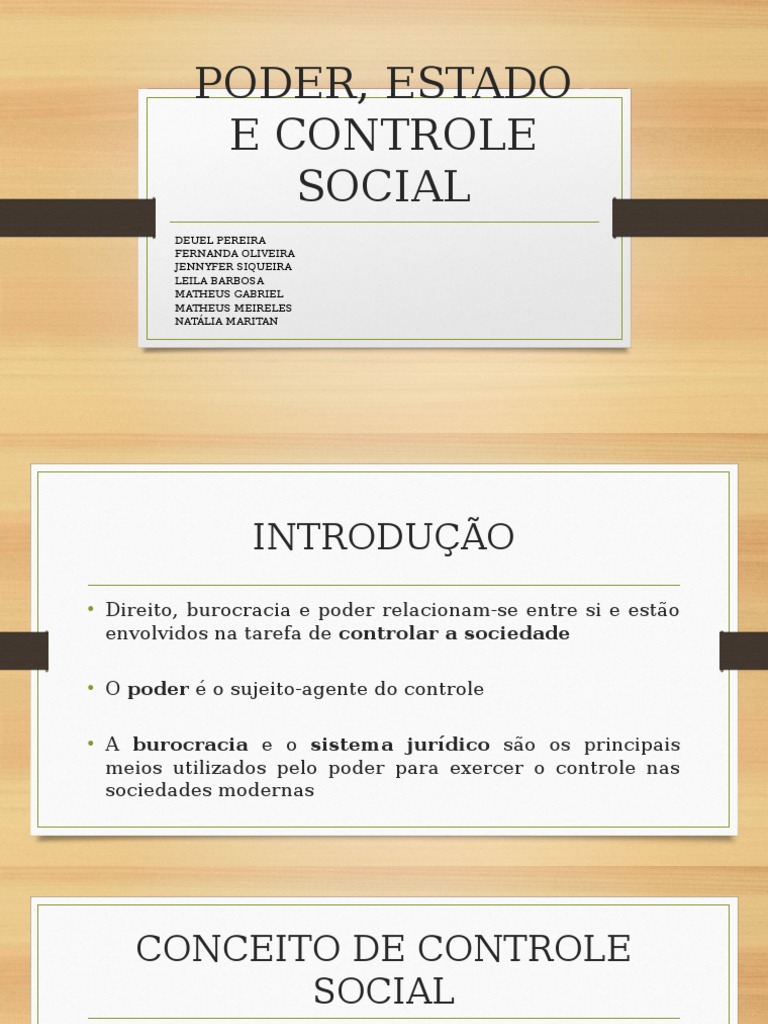 Poder Do Estado e Controle Social | PDF | Legitimidade (política ...