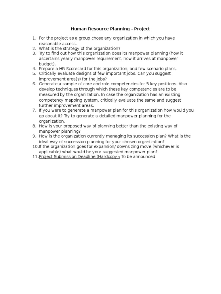 HRP Project Guidelines | PDF