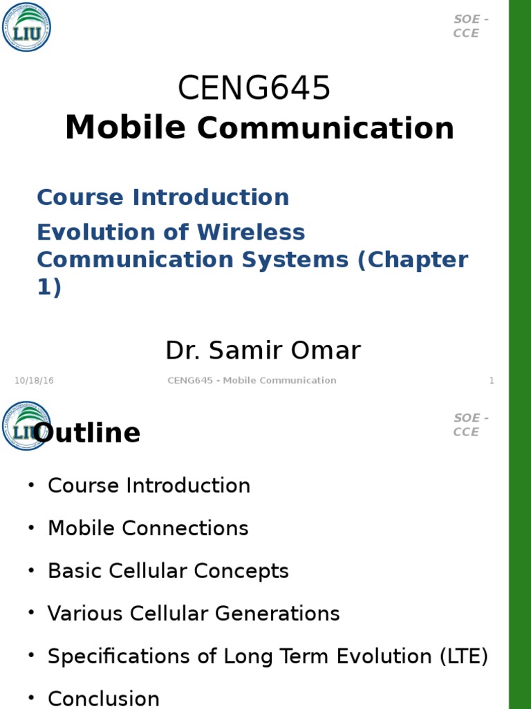 01-Chapter1-Introduction To Cellular Networks | PDF | High Speed Packet ...
