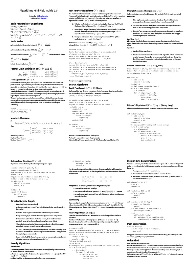 Algorithms Fieldguides | PDF | Time Complexity | Computational Problems