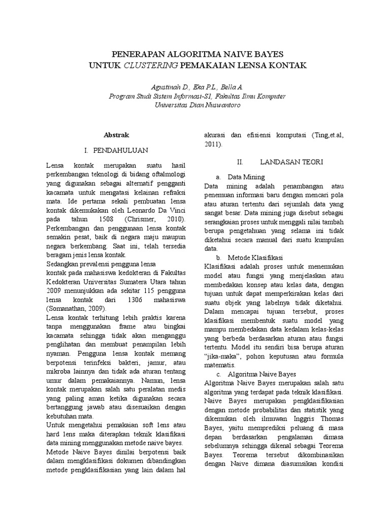 Paper Naive Bayes | PDF | Karier & Perkembangan | Sains & Matematika