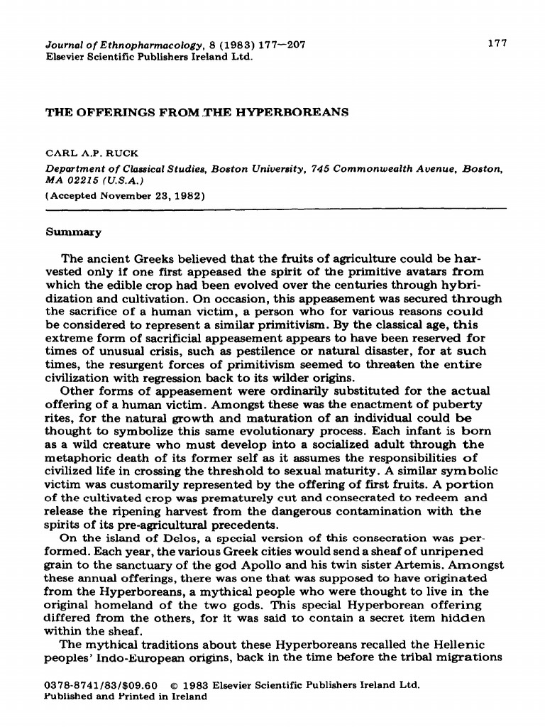 The Offerings From The Hyperboreans | PDF | Apollo | Prometheus