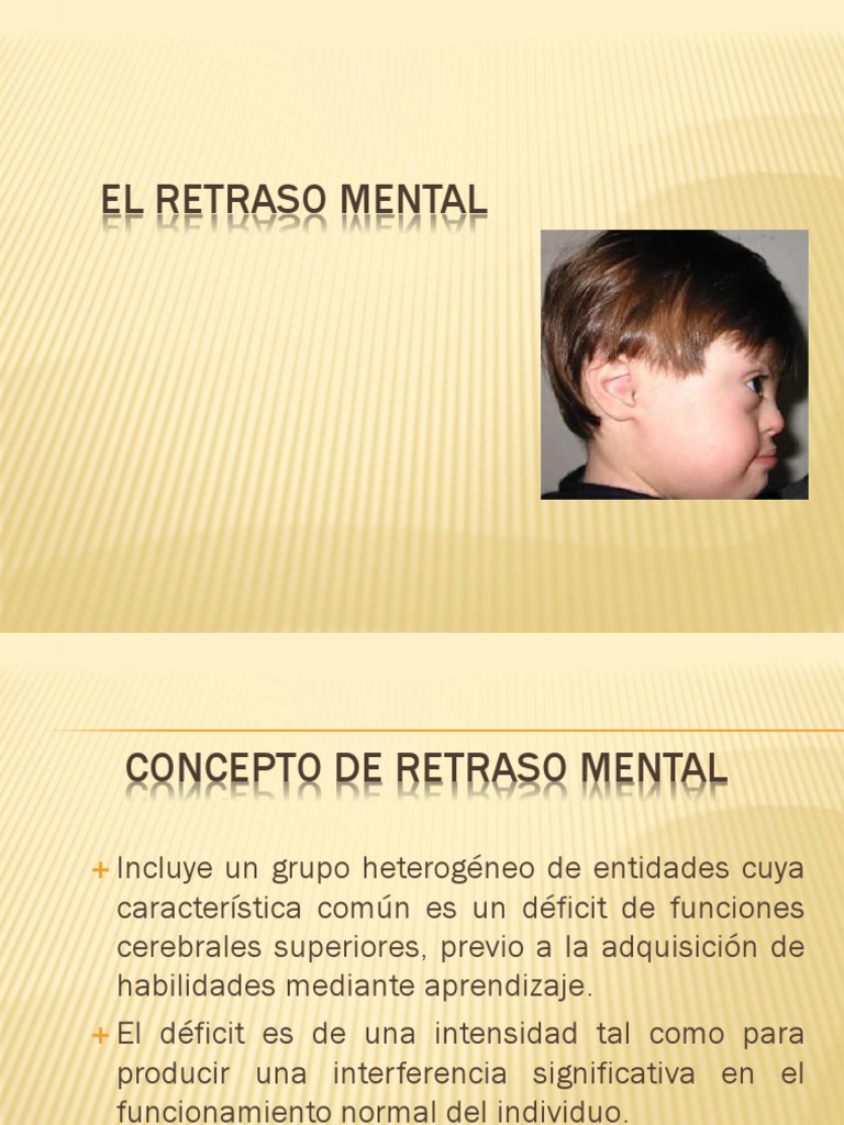 El Retraso Mental | PDF | Discapacidad intelectual | Comportamiento
