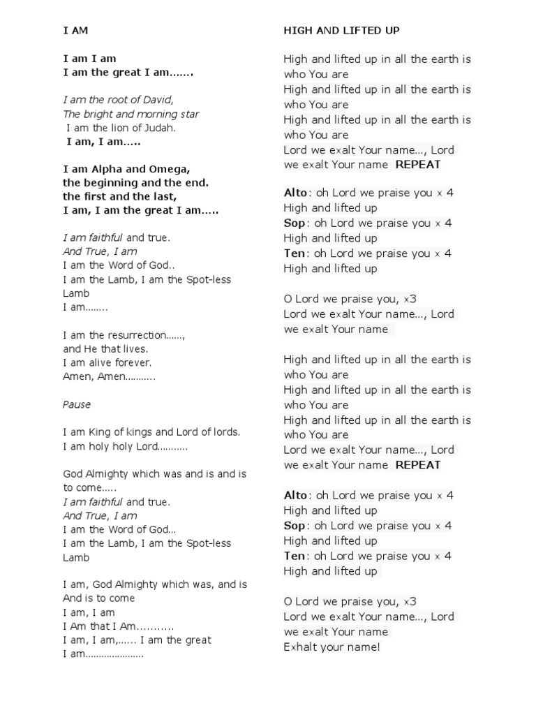 The Great I Am Lyrics