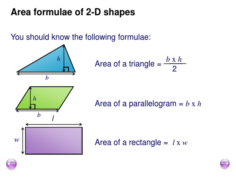 Area Formulas | PDF