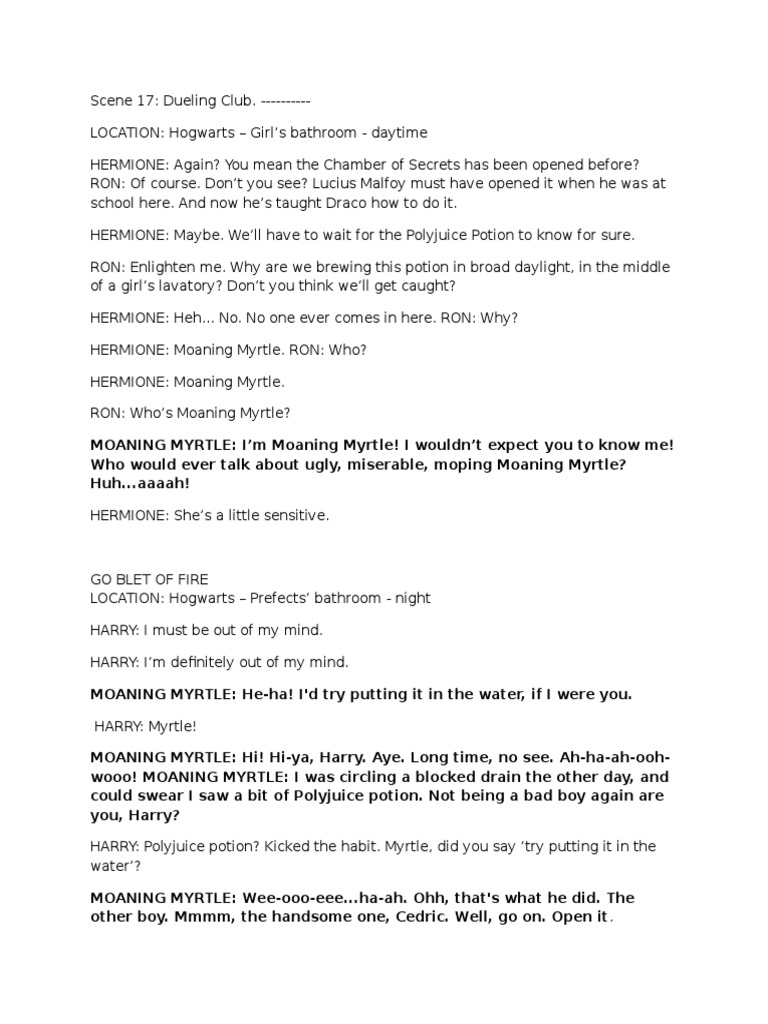 Moaning Myrtle | PDF