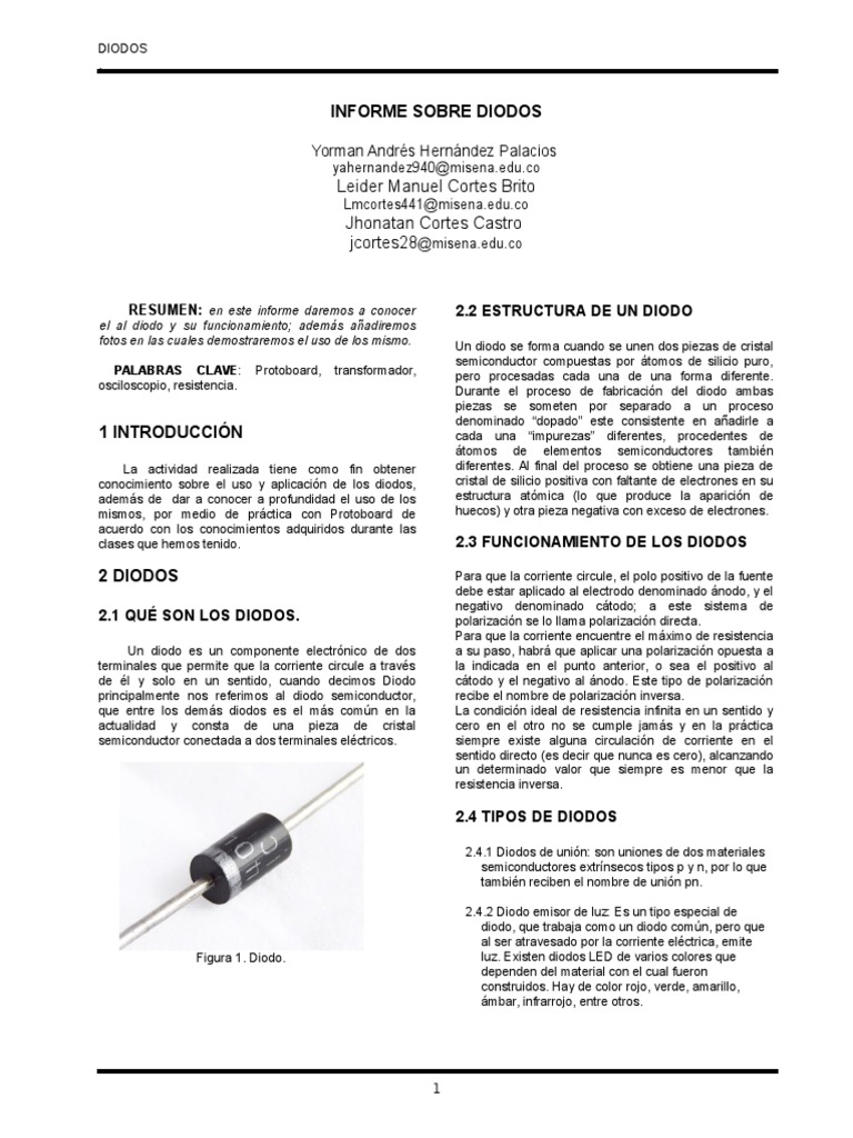 Diodos Ieee | PDF | Diodo | Semiconductores