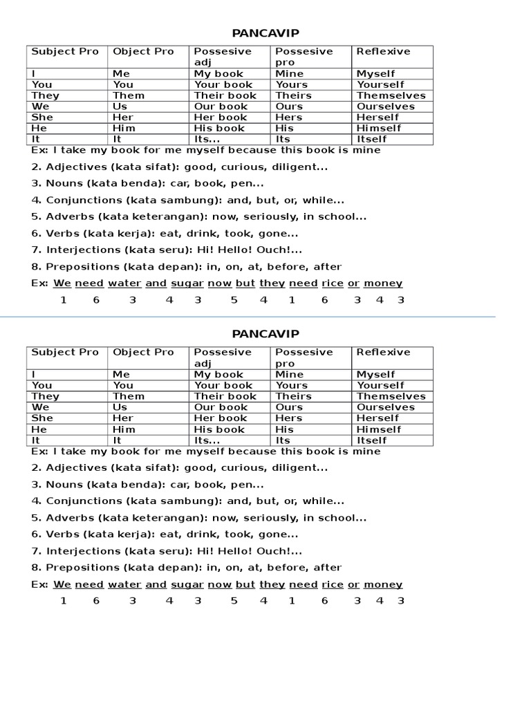 Panca VIP: Grammar Essentials | PDF