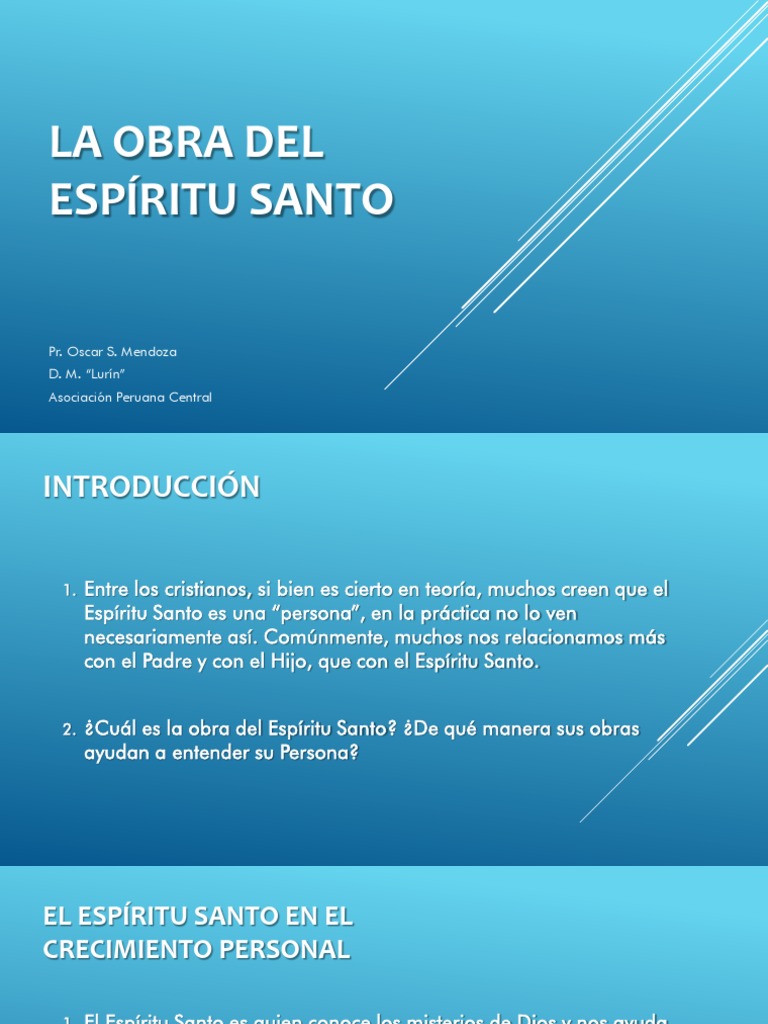 La Obra Del Espiritu Santo | PDF | espíritu Santo | Profeta